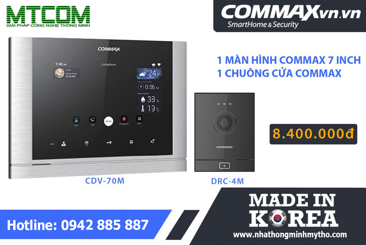 Combo Màn hình chuông cửa CDV-70M & Camera chuông cửa Commax DRC-4M Hàn Quốc - Nhà Thông Minh Mỹ ...